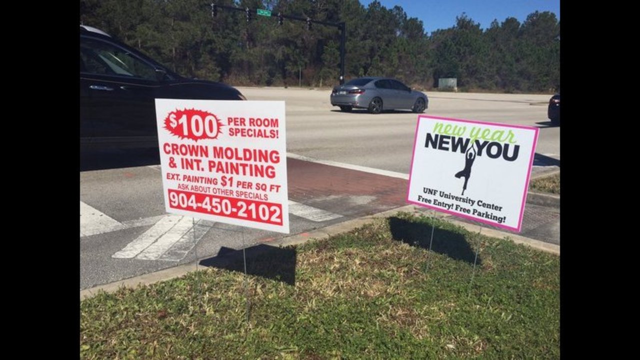 Illegal snipe signs spotted throughout Jacksonville | WJAX-TV