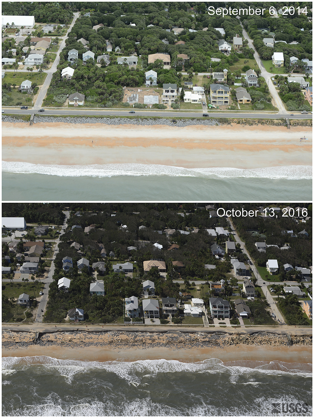 Before & after photos of damage from Hurricane Matthew along Florida's ...
