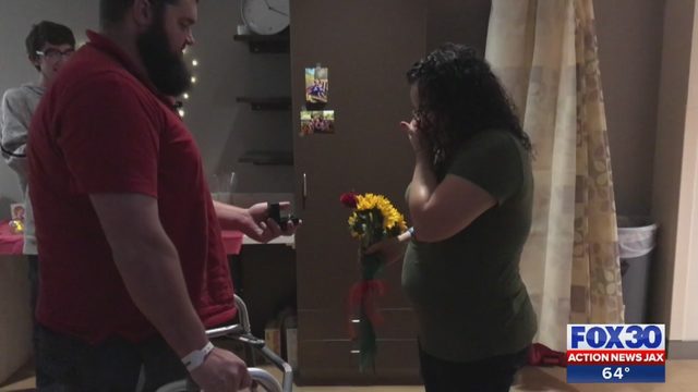 Man paralyzed from rare disorder, stands to propose to girlfriend | WJAX-TV
